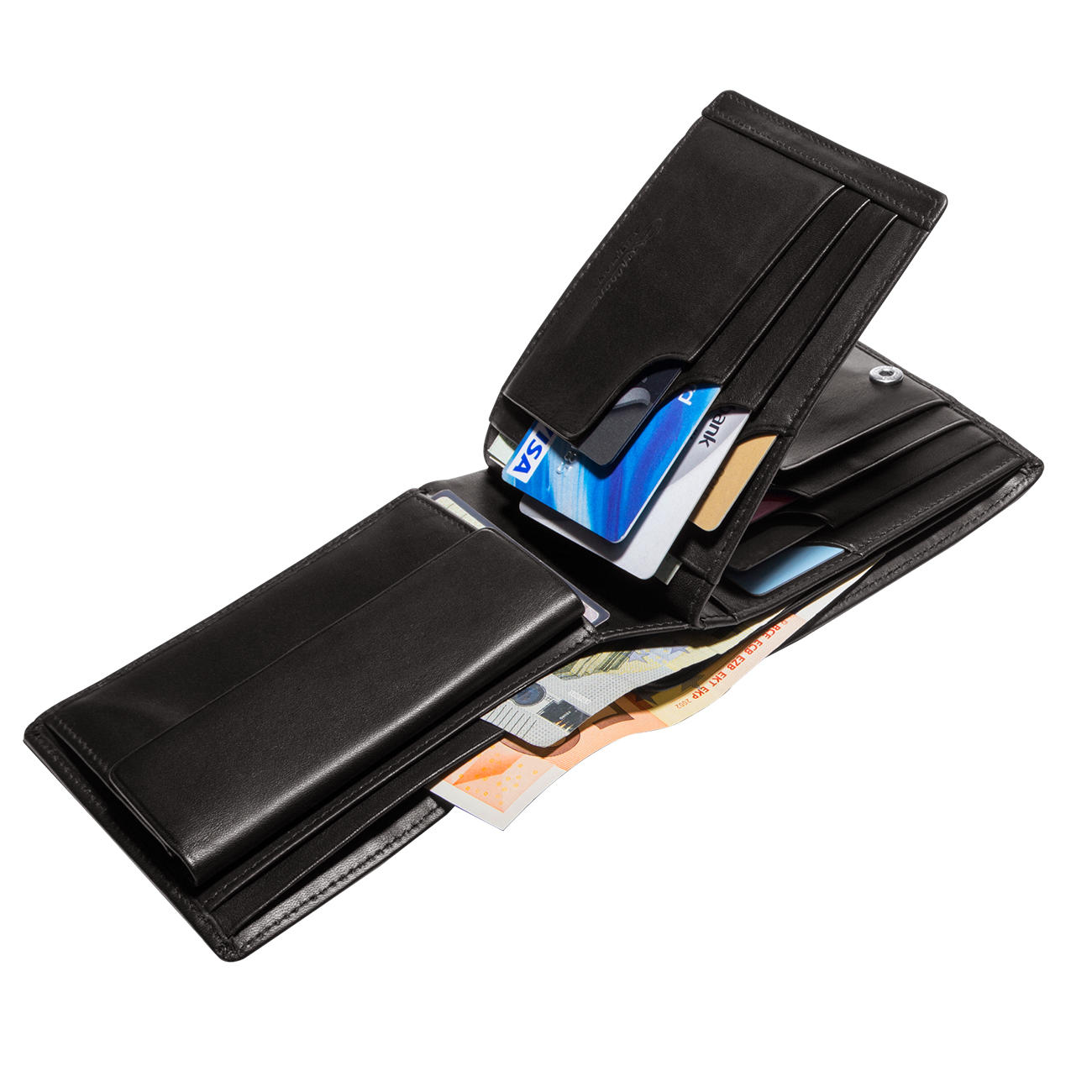 Secured Leather Wallet with Integrated RFID Protection